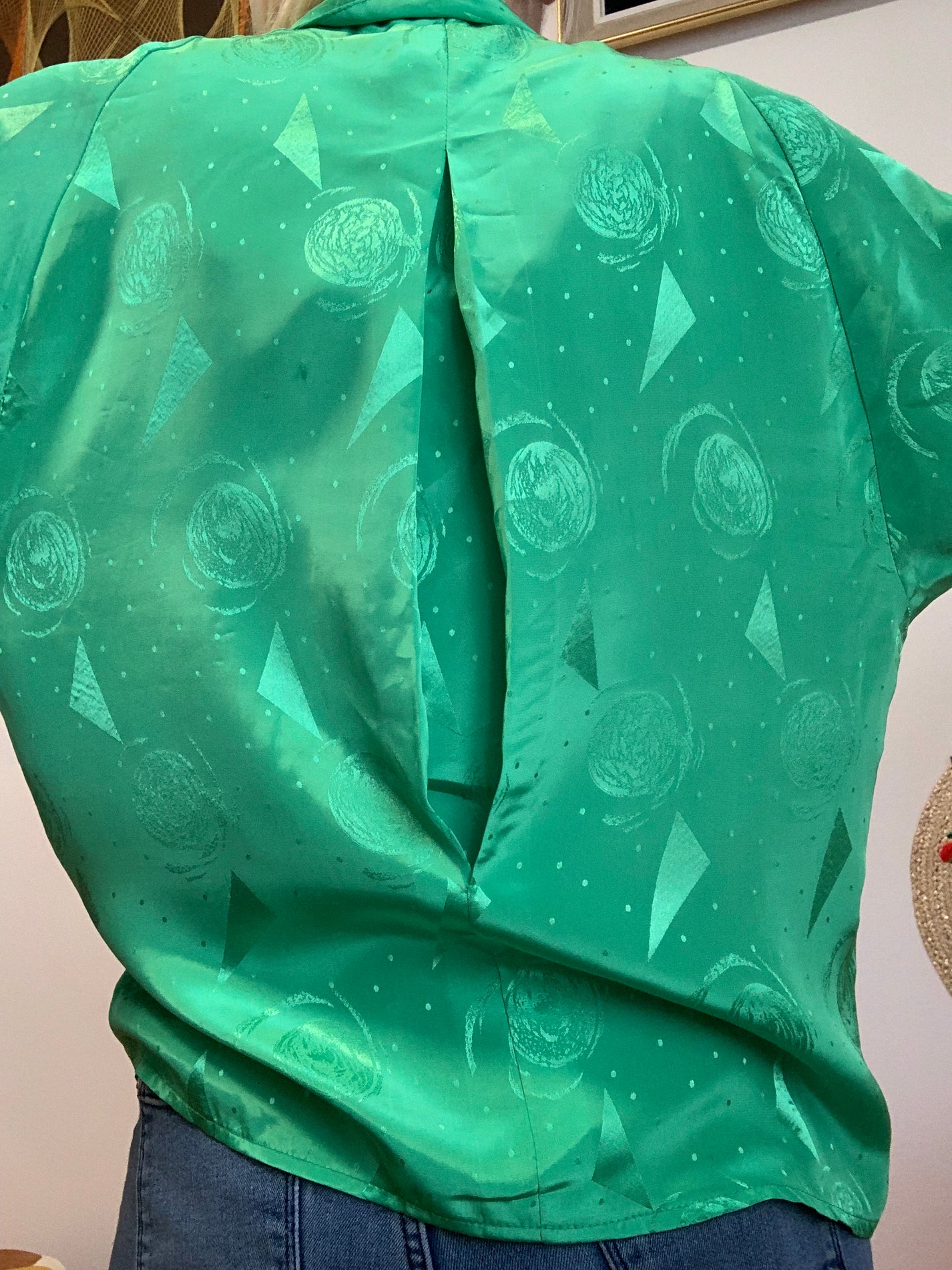 Chemisier Original Vintage Pomme Verte 1970/80 – Angèle Vintage